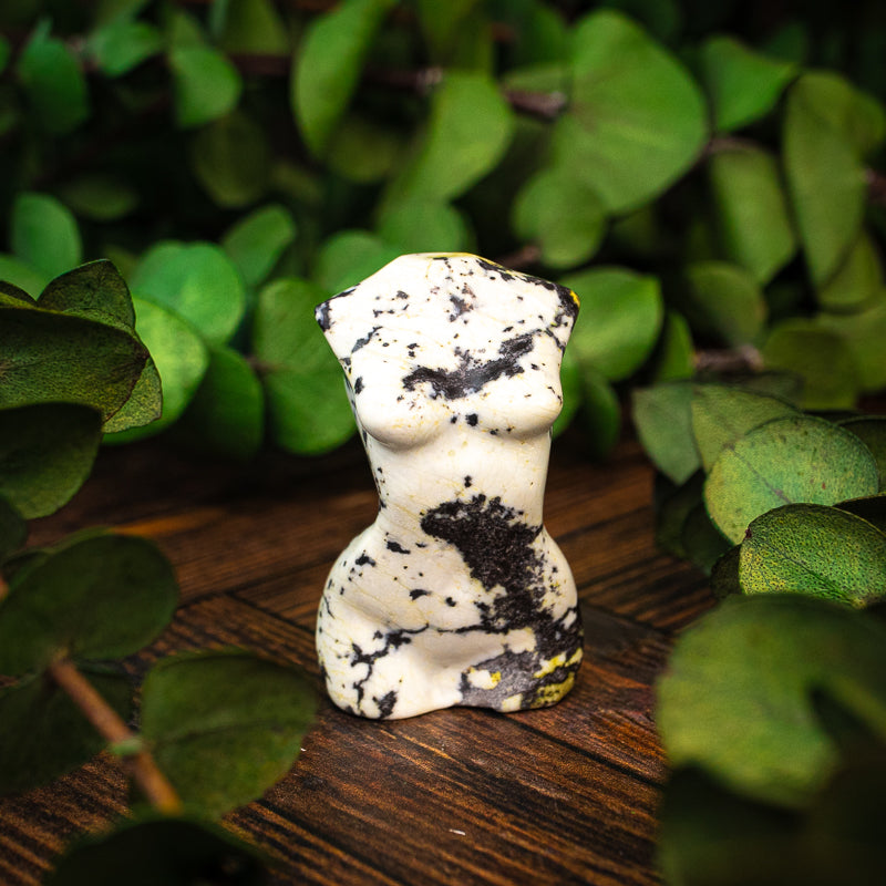 Serpentine Healing Carved Goddess Bust