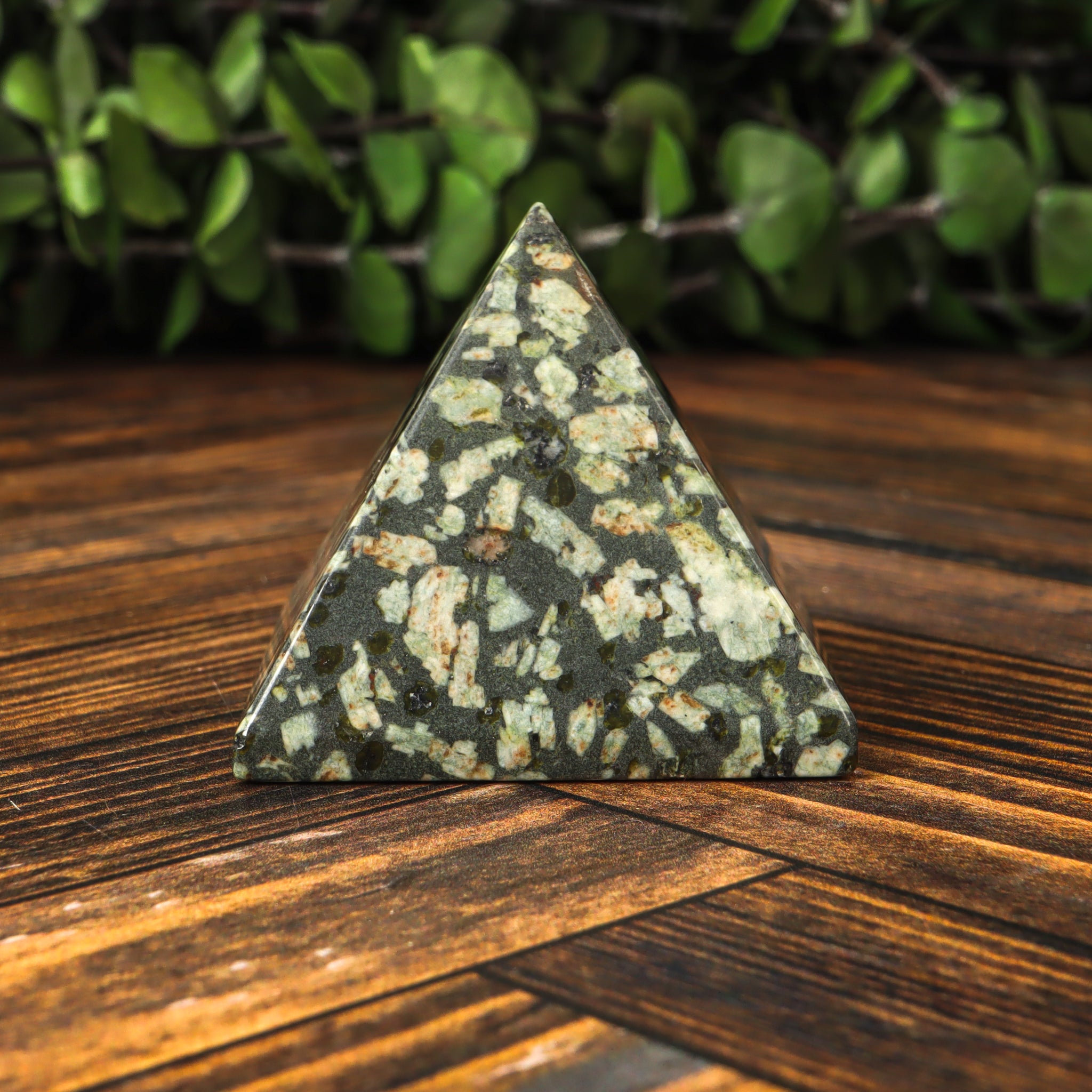 Healing Chinese Writing Stone Crystal Pyramid